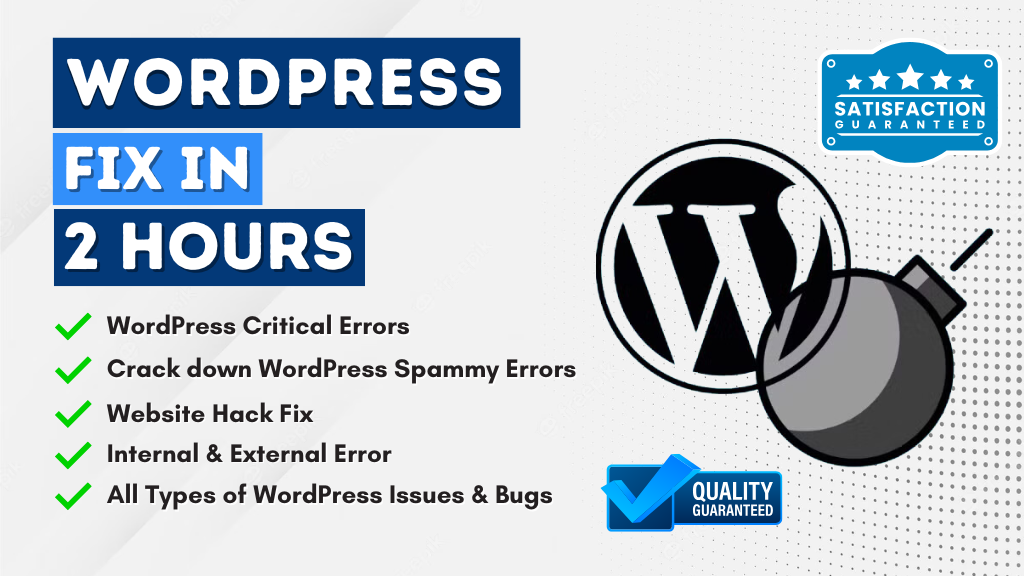 I can Fix WordPress & WooCommerce Errors, Bugs, and Problems Professionally